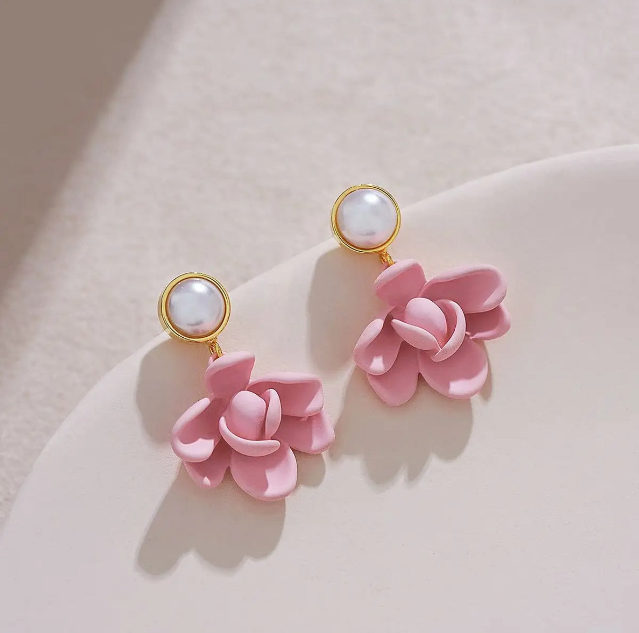 . Amazing pink Korean flower dangler – Astikya